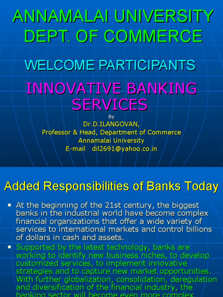 Innovative Banking Services Overview | PDF | Online Banking | Banks ...