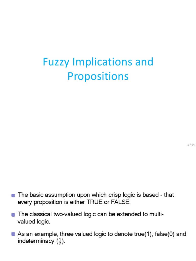 L4 Fuzzy Implication Pdf Fuzzy Logic Proposition 