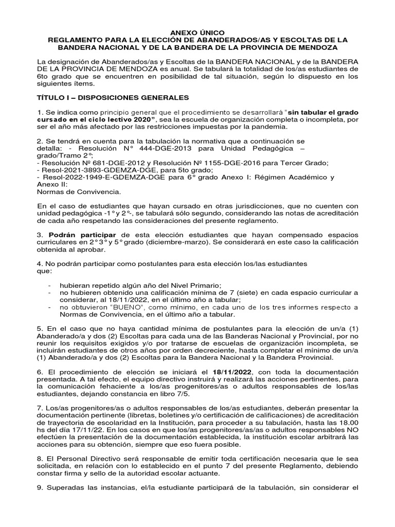 Reglamento Dge | PDF