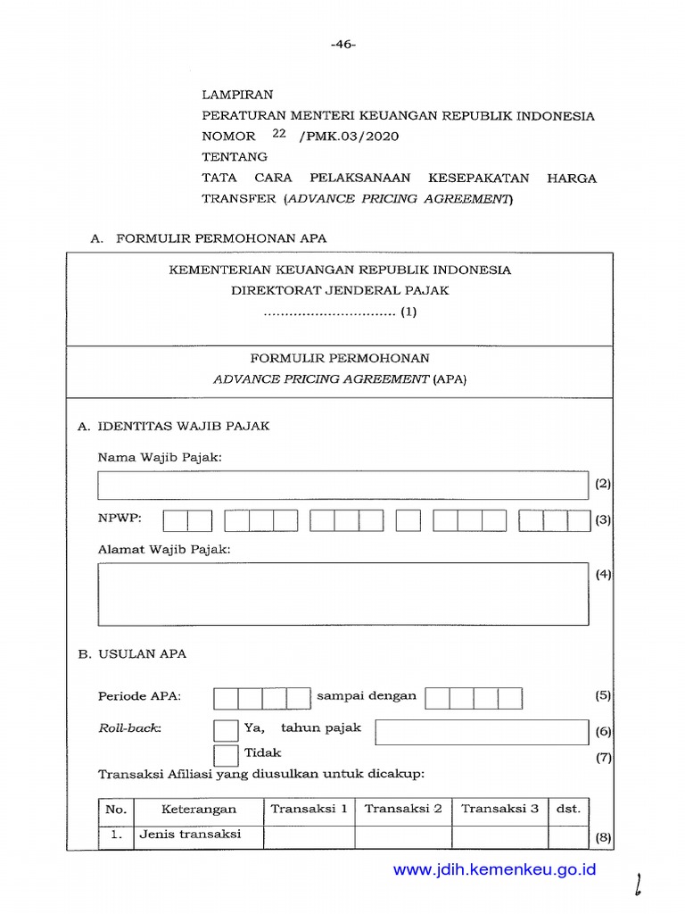 PMK 22 2020 Kewajaran Harga TSF Lamp | PDF