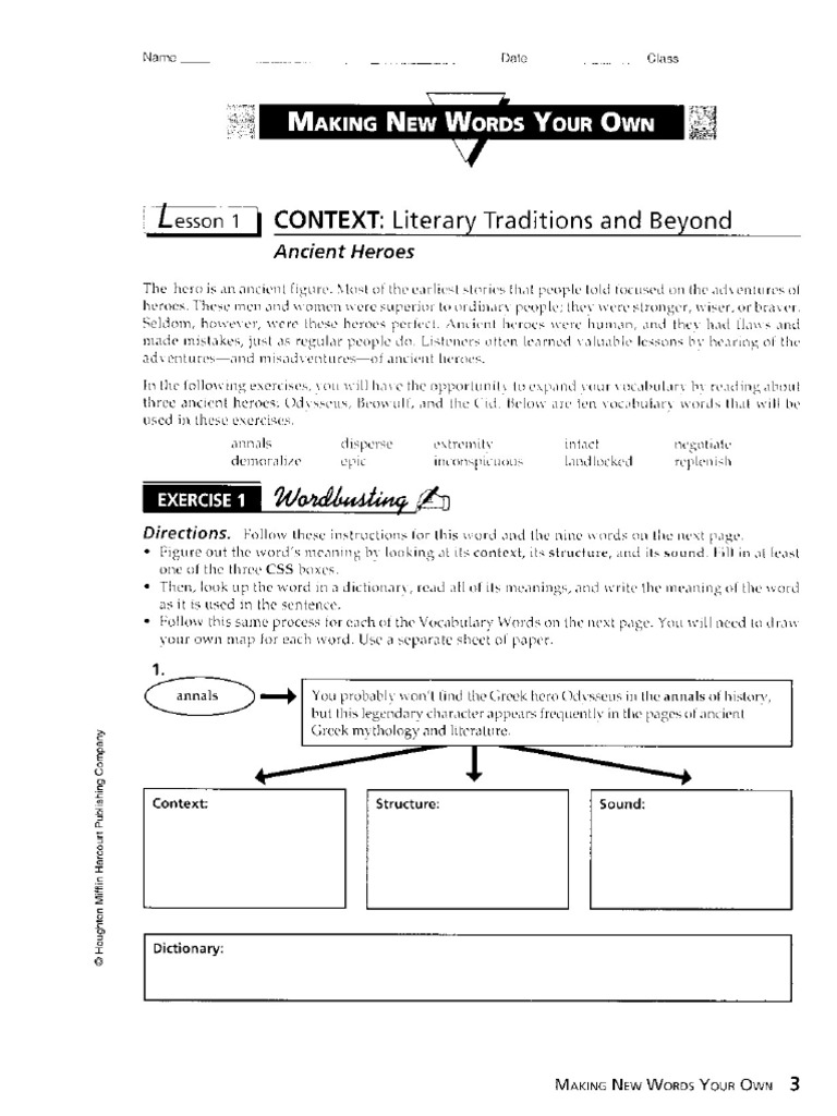 Lesson 1 Extra Vocab | PDF