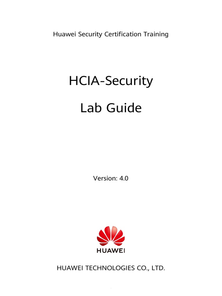 HCIA-Security V4.0 Lab Guide | PDF | Command Line Interface | Computer ...