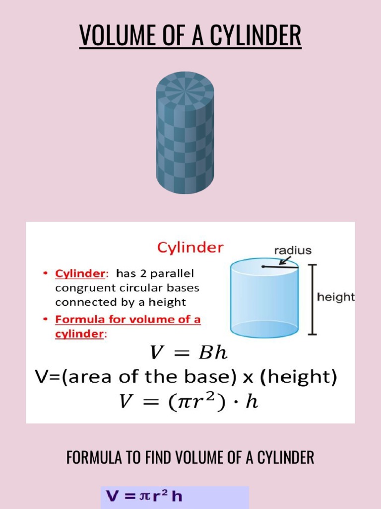 Lesson 9-VOL OF CYLINDER | PDF