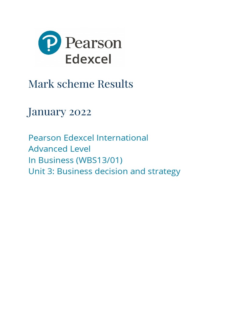 Jan 2022 Bus Unit 3 MS | PDF | Intellectual Property | Argument