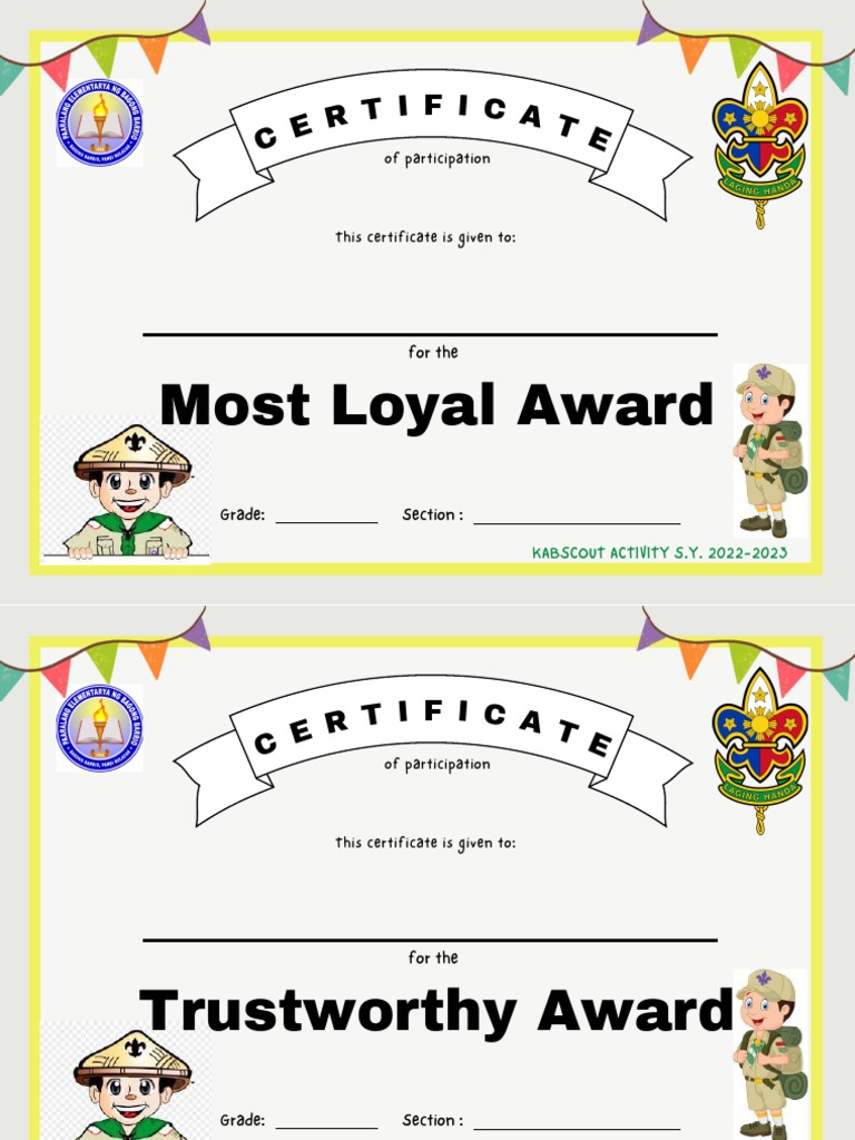 Kab Scout Cert | PDF