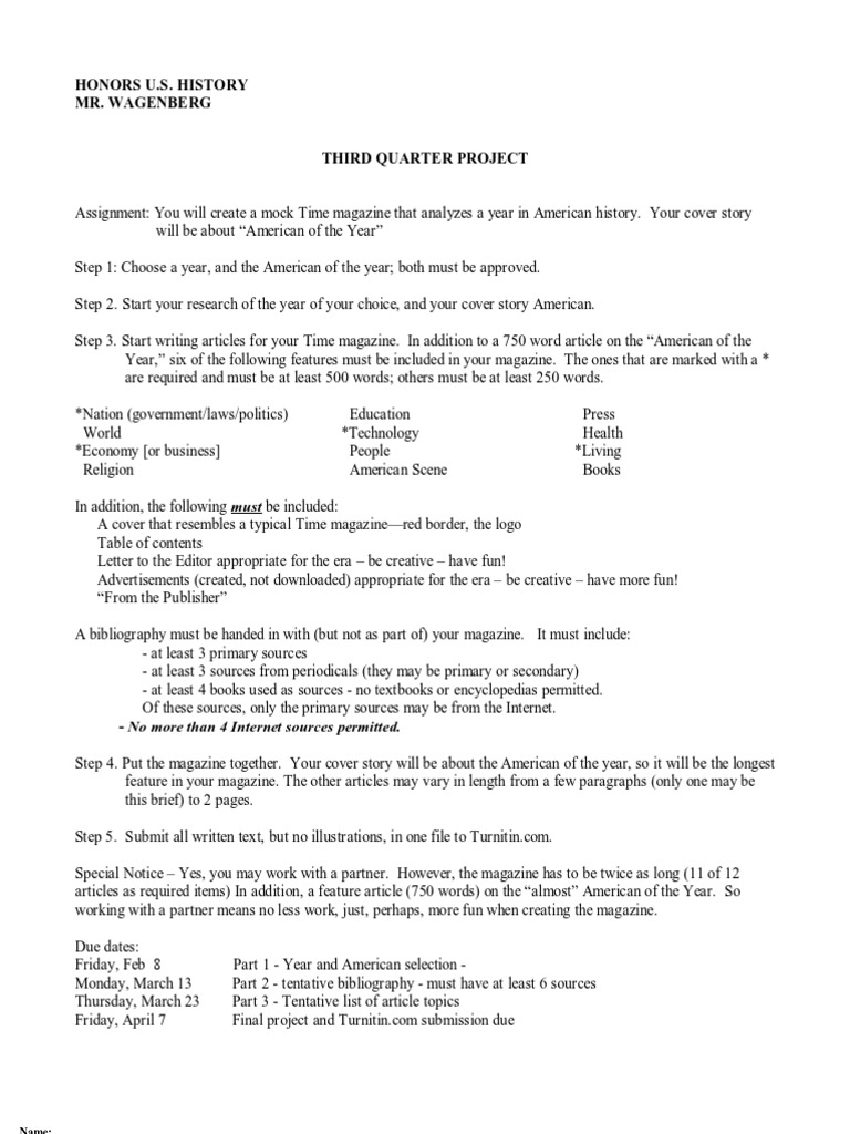 Time Project | PDF | Bibliography | Magazines