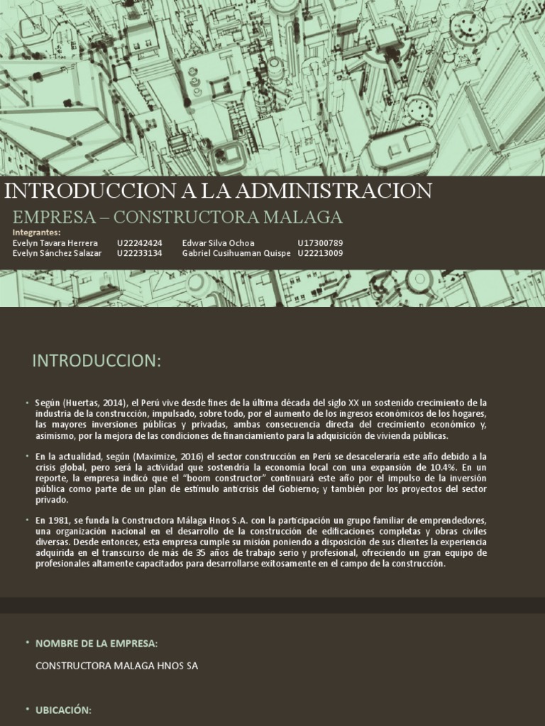 CONSTRUCTORA MALAGA HNOS SA (1) (Autoguardado) | PDF | Business | Perú