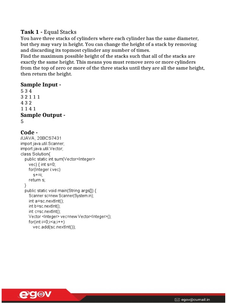 Equalizing Cylinder Stacks through Removal of Topmost Cylinders | PDF | Applied Mathematics ...