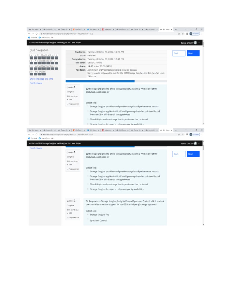IBM Storage Insights and Insights Pro Level 2 Quiz | PDF