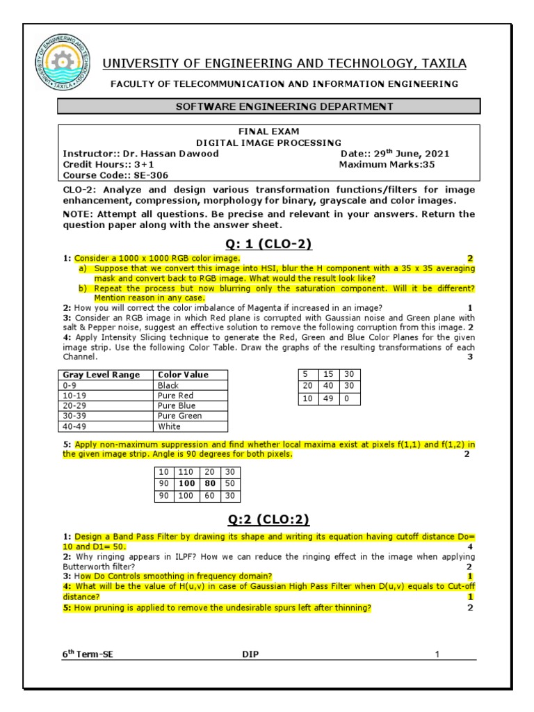 Dip Final | PDF | Rgb Color Model | Imaging