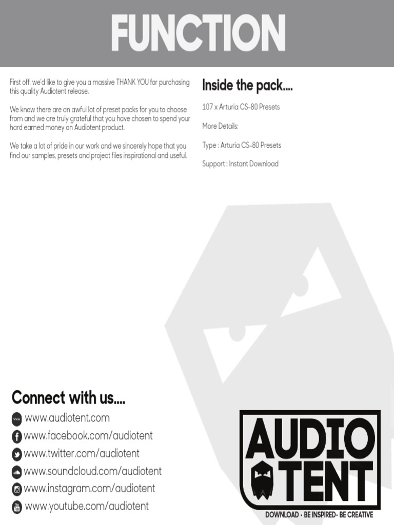 Audiotent - Function | PDF Audiotent - Function | PDF