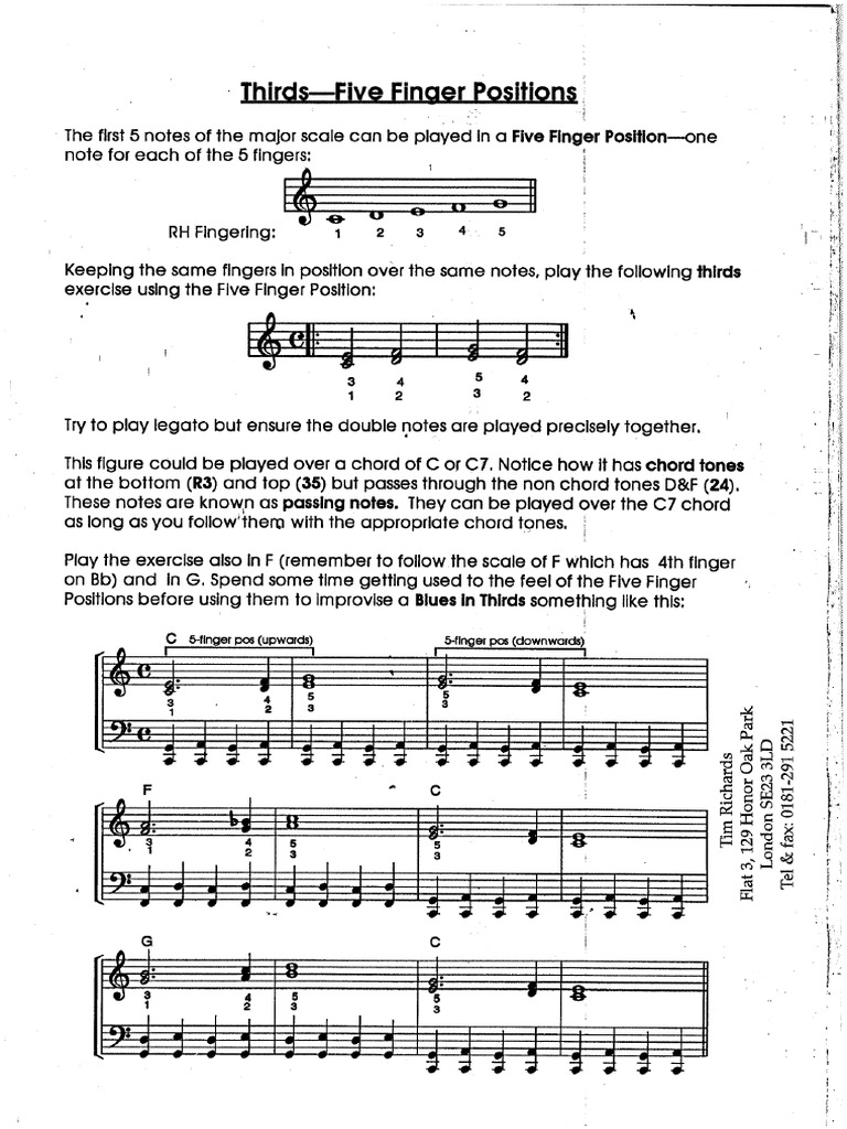 5 Finger Position | PDF