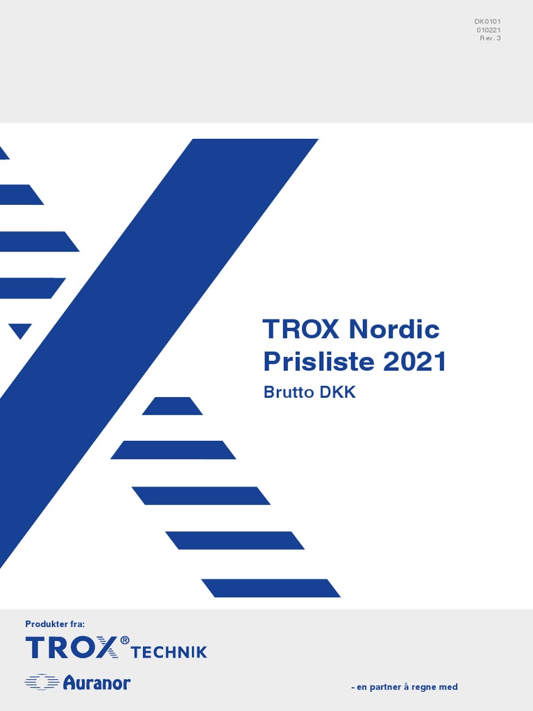 TROX Nordic Prisliste - DK - 2021 010221 Discout 63% | PDF