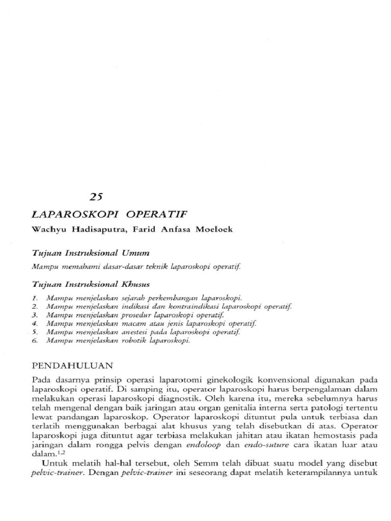 Bab 25 Laparoskopi Operatif | PDF