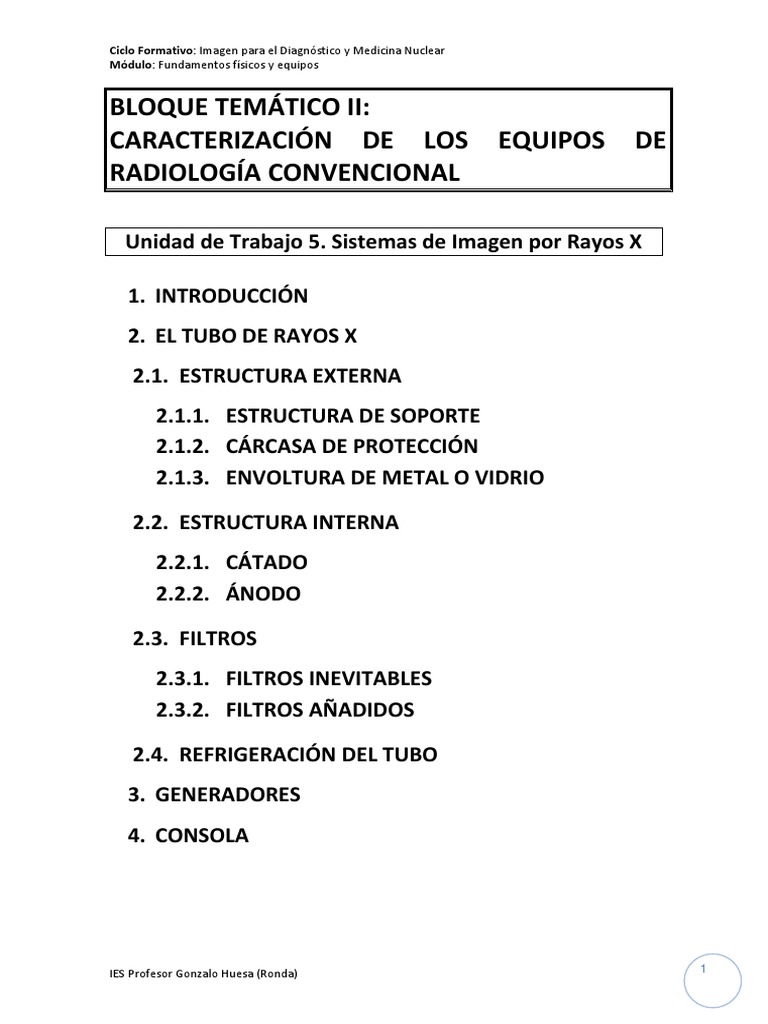 Ut 5 | PDF | Rayo X | Transformador