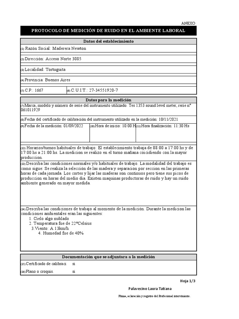 Protocolo de Ruido | PDF | Decibel | ruido