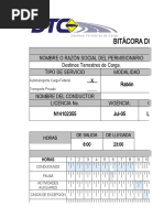 Formato Bitacora Horas de Servicio de Conductor | PDF | Vehículos ...