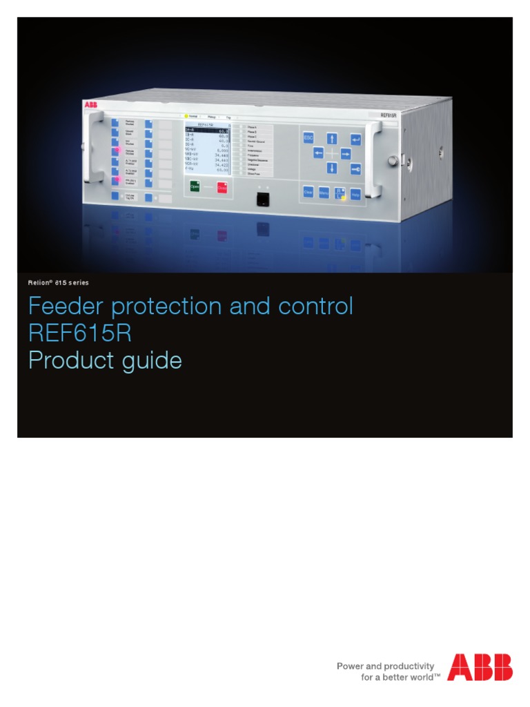 REF615R - PG - 703789 - ENa ABB | PDF | Relay | Electrical Substation