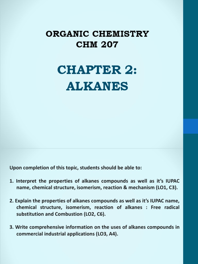 Chapter 2-Alkanes (1) | PDF | Alkane | Chemical Polarity