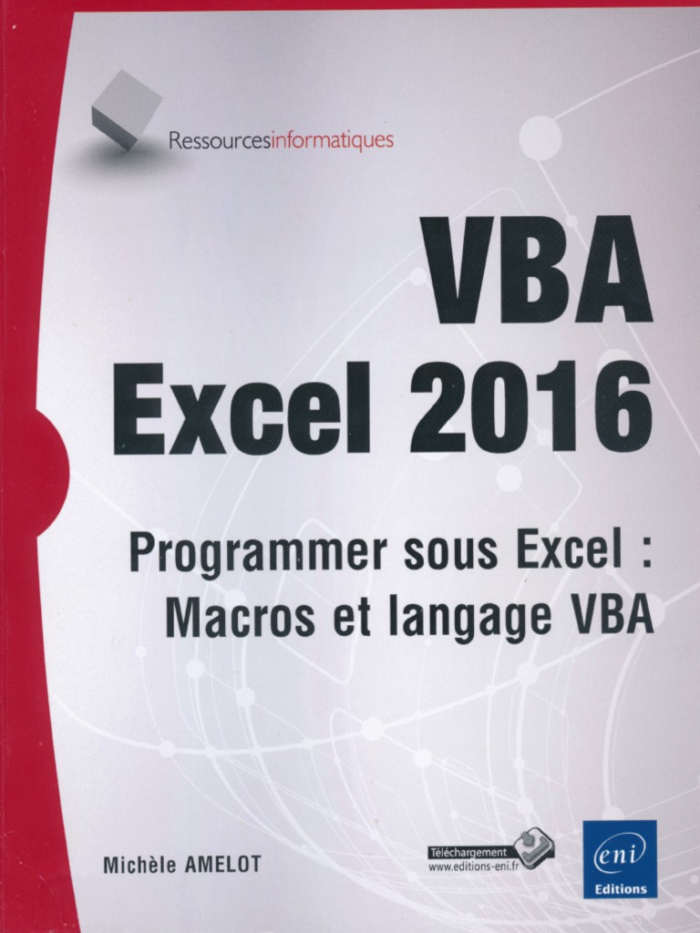 Eni Vba Excel 2016 Macro Et Langage Vba | PDF