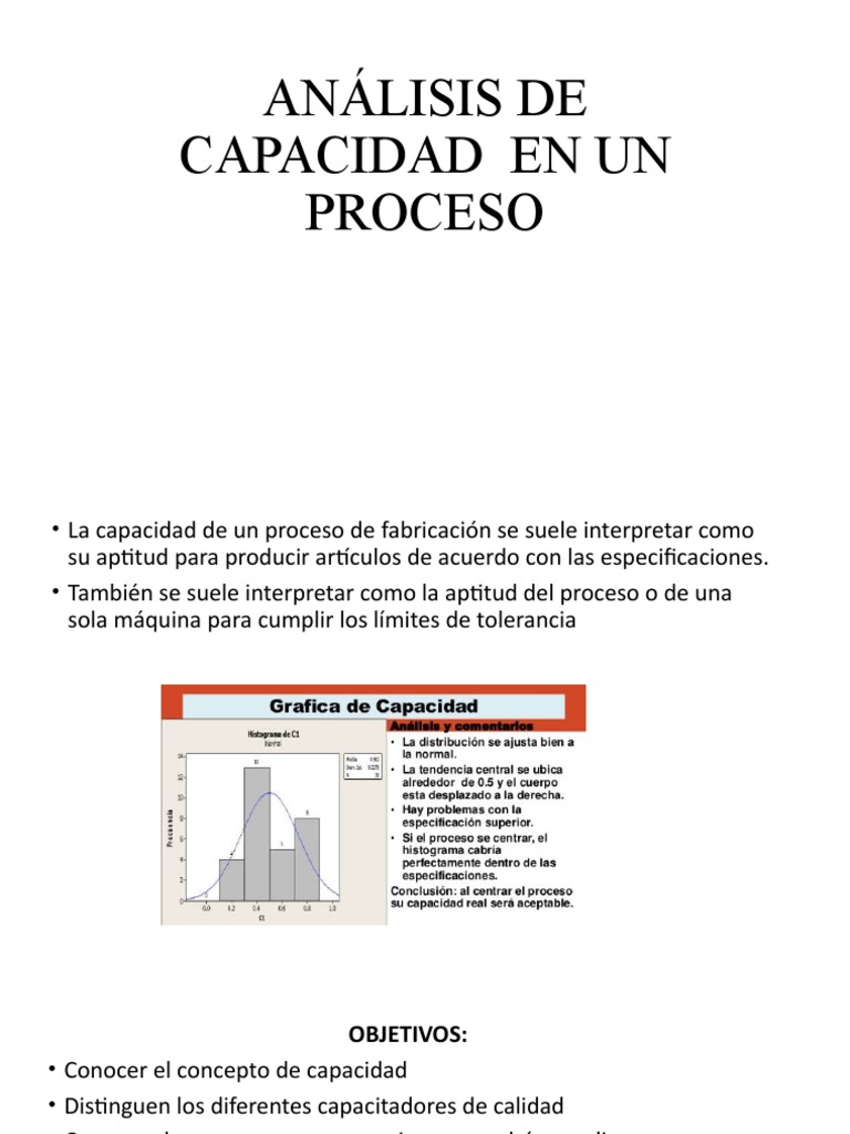 Análisis de Capacidad en Un Proceso | PDF
