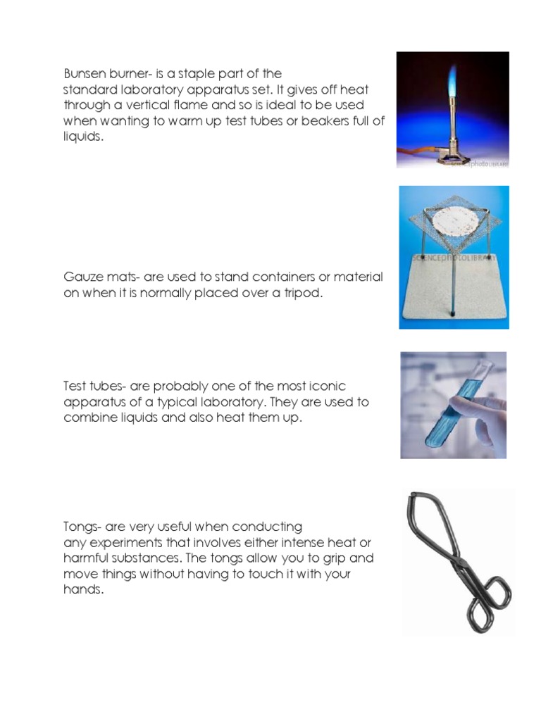 Laboratory Apparatus and Their Uses | PDF | Chemistry | Laboratory ...