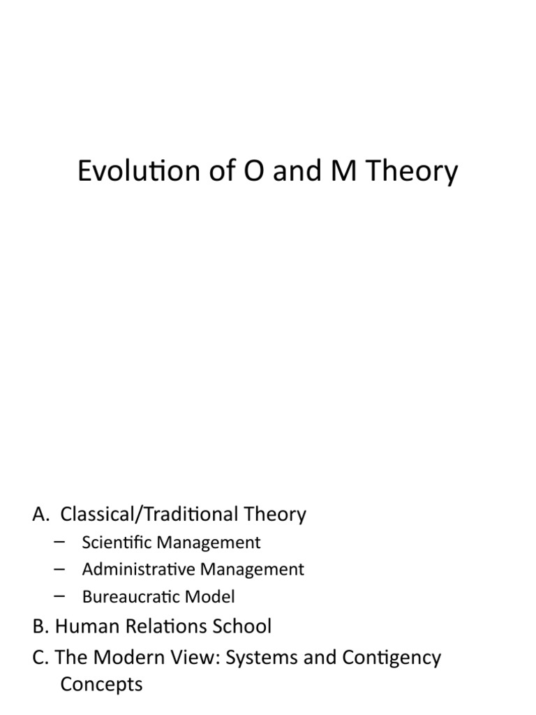 1evolution of O and M Theory | PDF | Bureaucracy | Max Weber