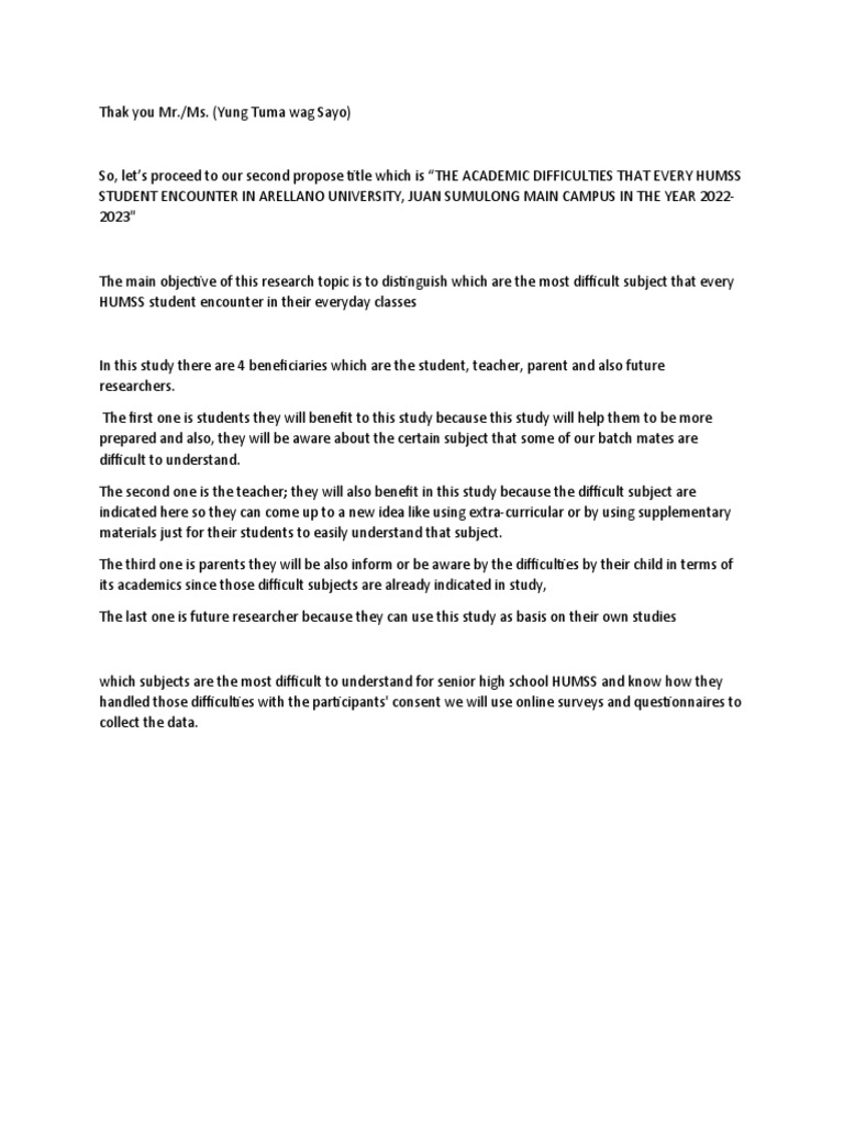 Education Script | PDF