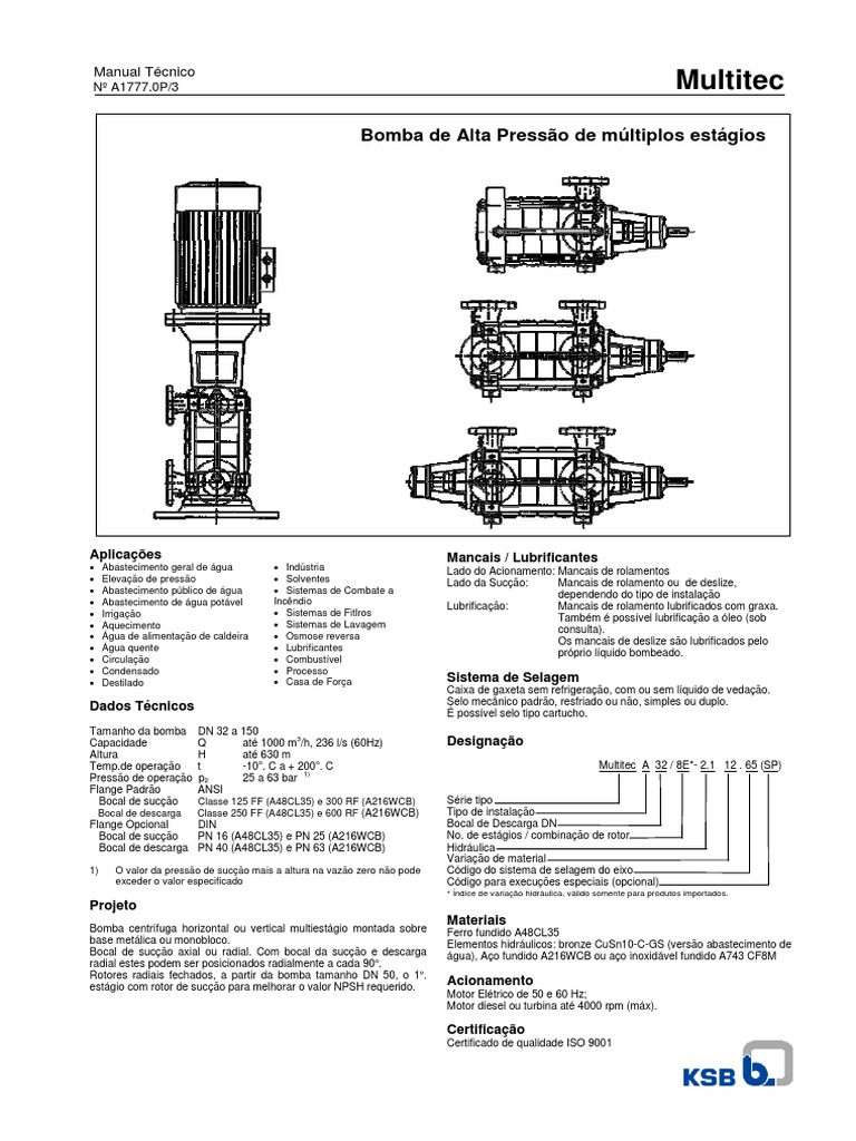MULTITEC | PDF | Bomba | Cloro