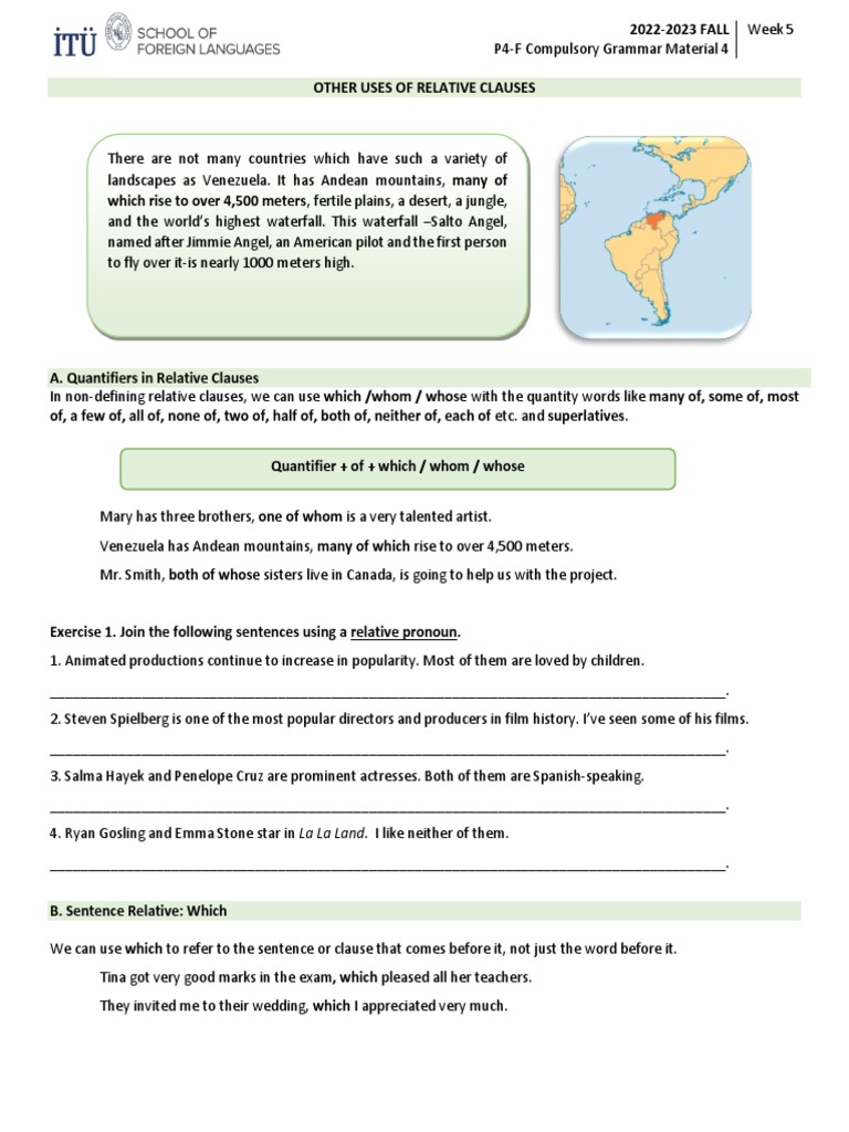 COMPULSORY GRAMMAR MATERIAL 4 - Other Uses of Relative Clauses ...
