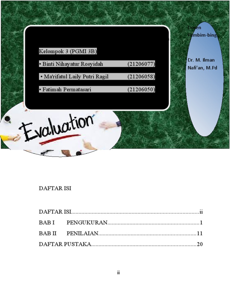 Kelompok 3 EVALUASI | PDF