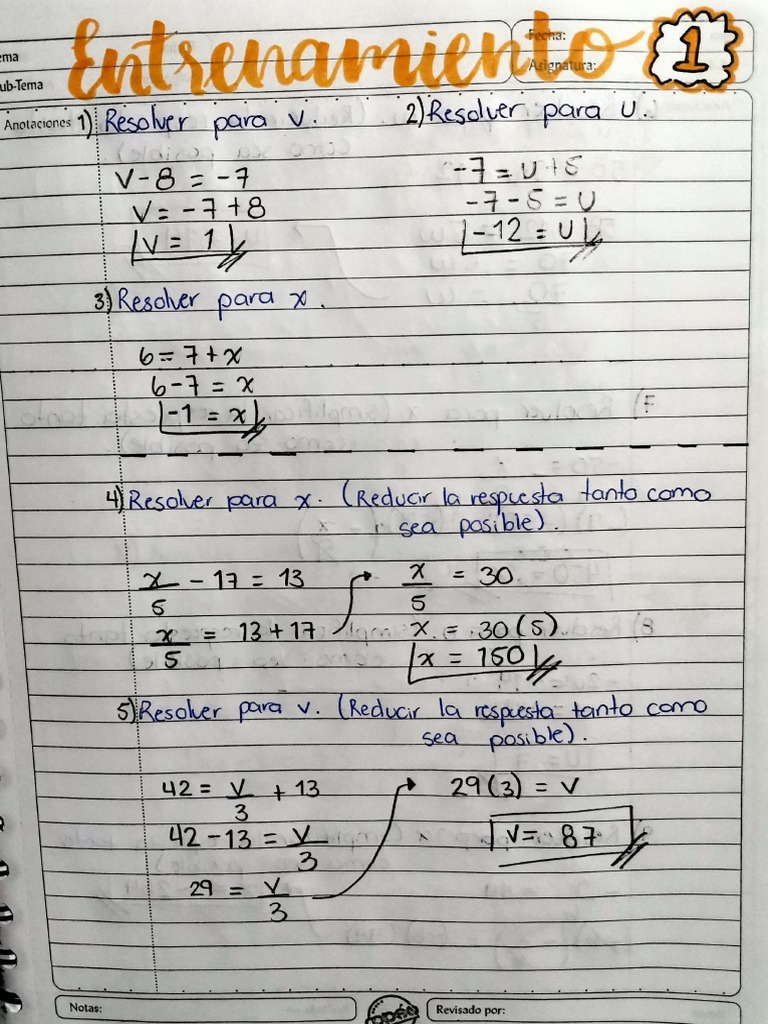 Entrenamiento N. 1 ALEKS-Daniela Vargas | PDF
