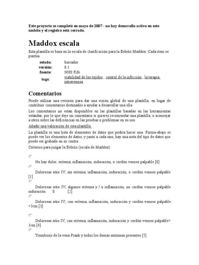 Escala de Maddox | PDF