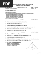 MATHEMATICS-Sample Paper | PDF | Circle | Area