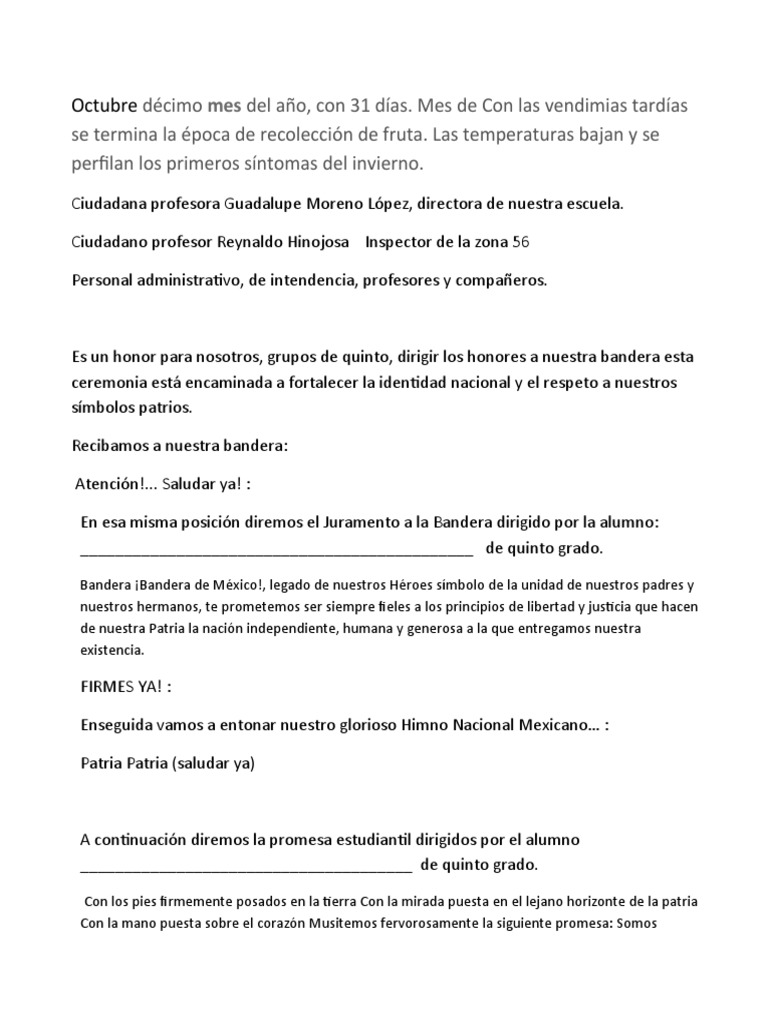 Programa de Asamblea Del Mes de Octubre | PDF | México | Bailes
