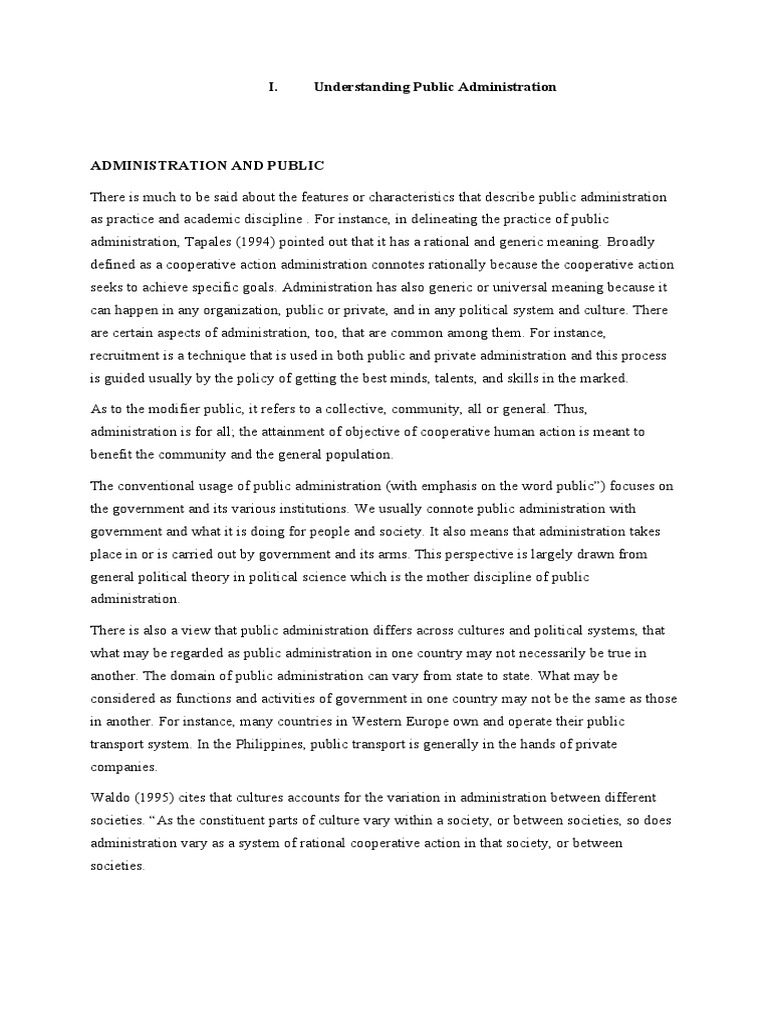 Understanding Public Administration | PDF | Public Administration | Science
