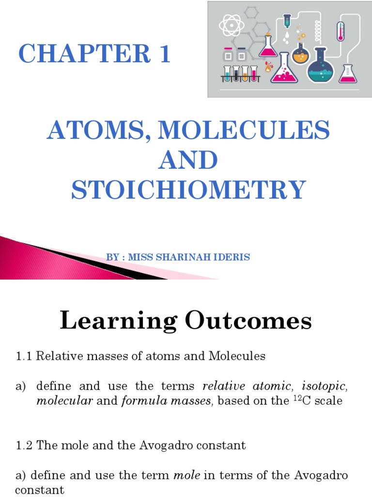 1atoms Molecules and Stoichiometry | PDF | Stoichiometry | Mole (Unit)