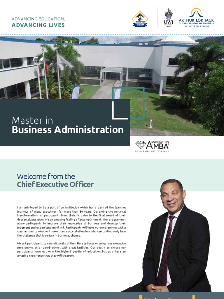 MBA 2021 Brochure REVISED 1 Arthur Lok Jack | PDF | Master Of Business ...