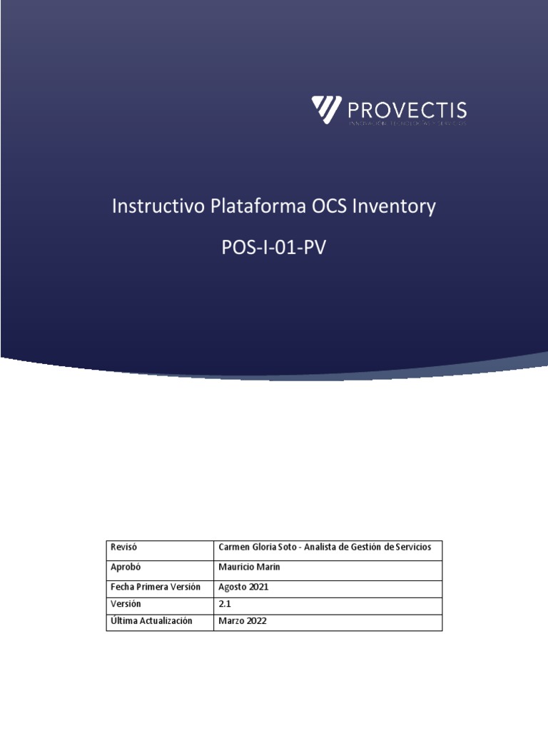 Instructivo OCS Inventory v1.1 | PDF | Servidor (Computación) | Contraseña
