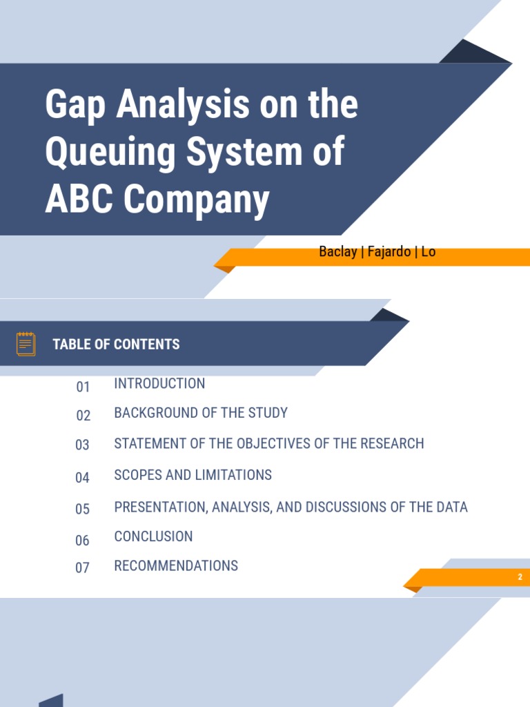 Gap Analysis of Queuing System of ABC Company | PDF | Server (Computing ...