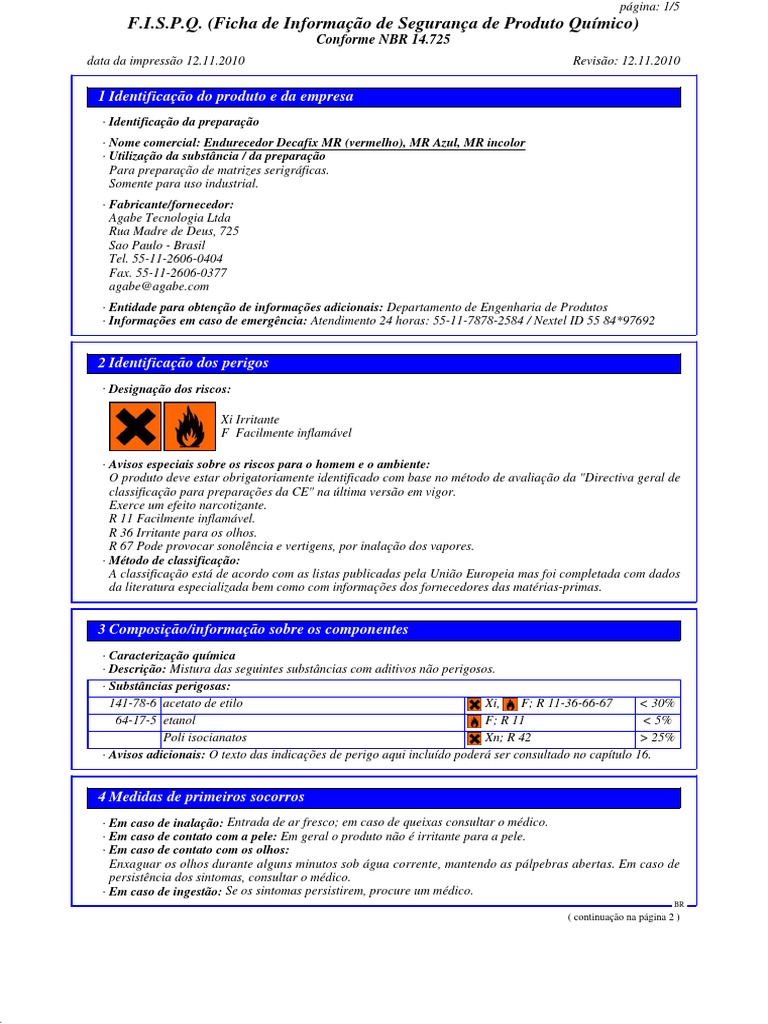 Endurecedor - Decafix - MR, - MR - Azul, - MR - Incolor - (BR) sd1117 ...