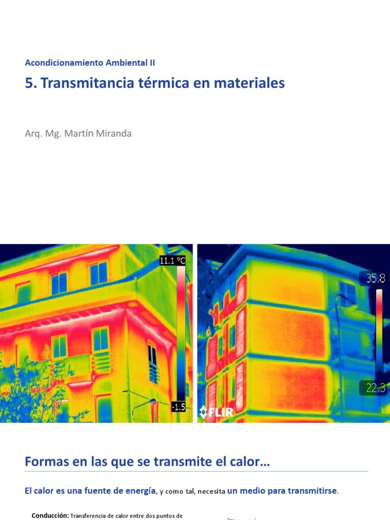 Acondi II - 5. Transmitancia Térmica en Materiales | PDF ...