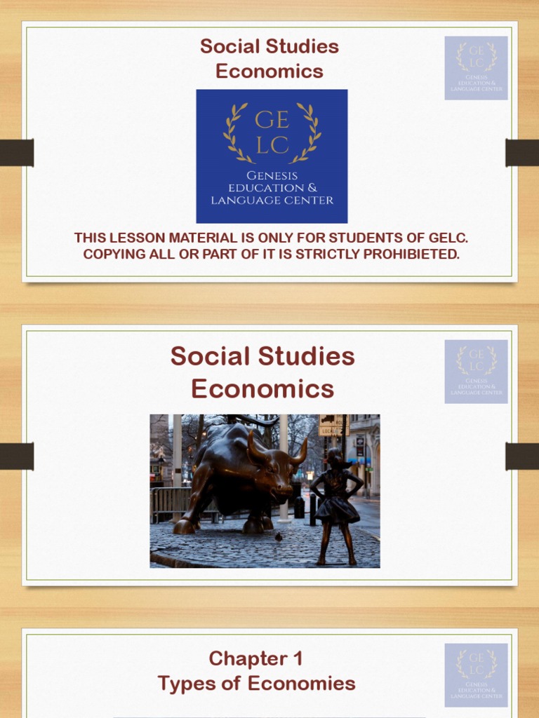 GED - Social Science - E1 (Types of Economies) | PDF