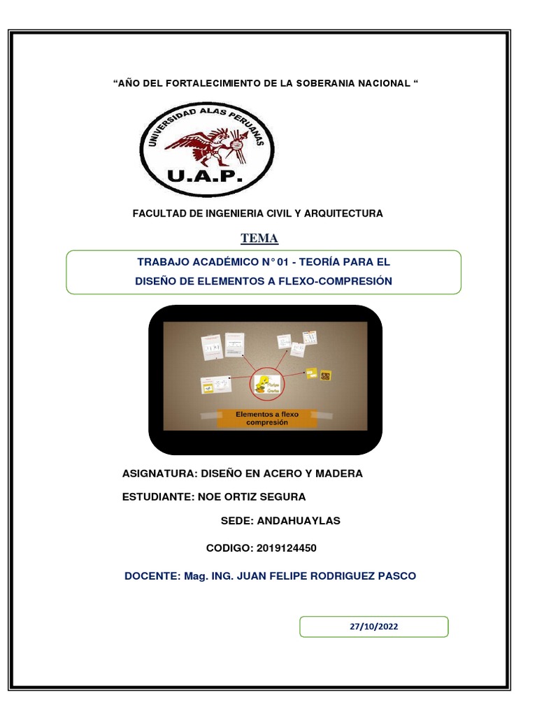 Diseño en Acero y Madera 1 Trabajo | PDF | Fundación (Ingeniería) | Mecánica