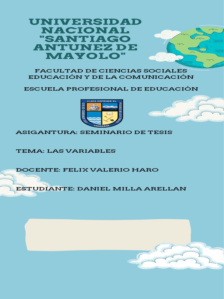 Definición y Clasificación de Variables | PDF | Medición | Science