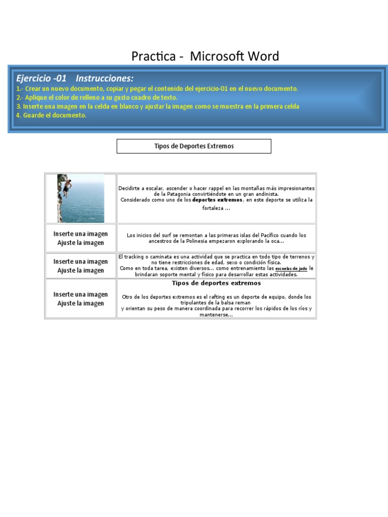 Practica W0RD | PDF | Microsoft | Microsoft Word