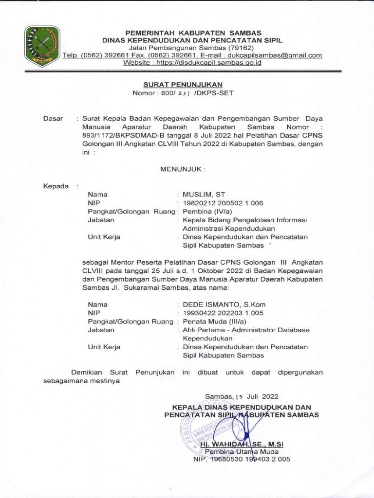 Surat Penunjukan | PDF