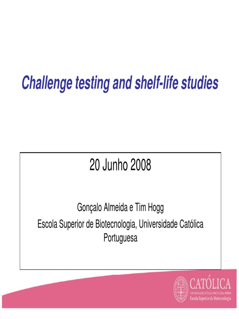 Challenge Testing and Shelf-Life Studies | PDF | Microrganismo ...