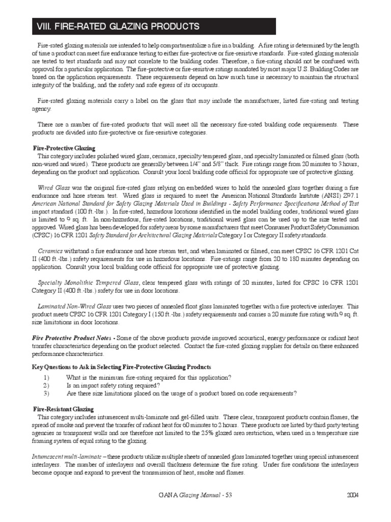 Fire-Rated Glazing Products | PDF | Glasses | Building Materials