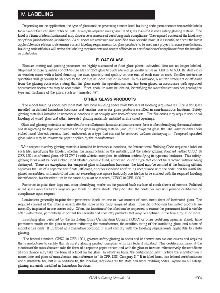 Labeling | PDF | Glasses | Building Code